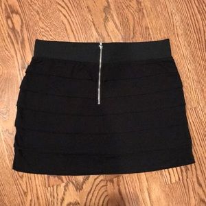 Express | Skirts | Express Black Layered Mini Skirt | Poshmark